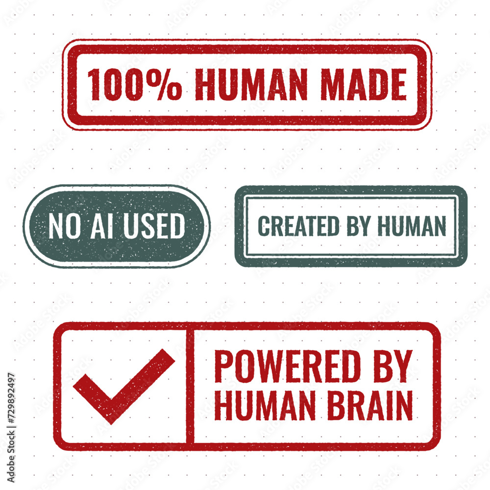 100% human made, no AI used, created by human, powered by human brain ...