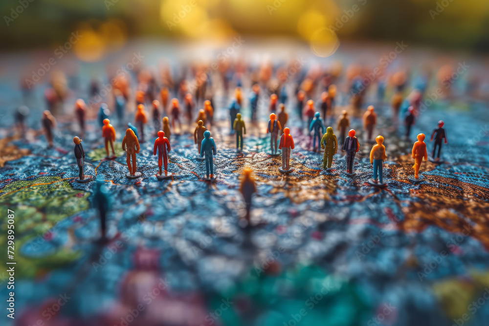 A world map with pins marking the diverse origins of a community's ...