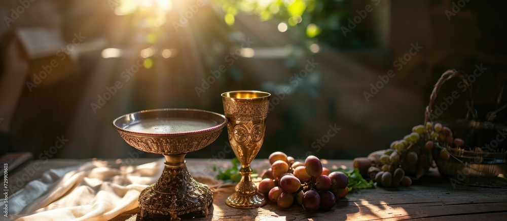 Symbols of Jesus Christ in the Holy Communion or Lord's Supper. Stock ...