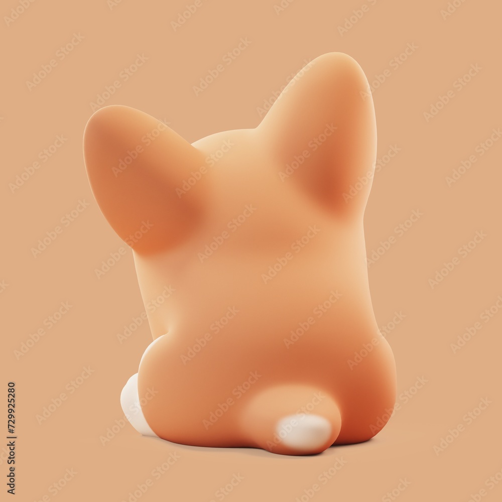 Concept art character of a simple fat cute funny kawaii fluffy cartoon ...