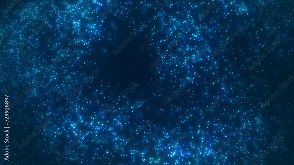 Glowing light blue stardust texture on dark blue background 8K 16:9 ...