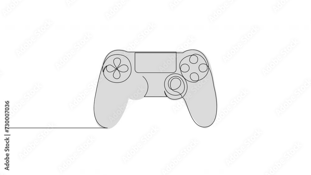 Self drawing animation of continuous single line game controller ...