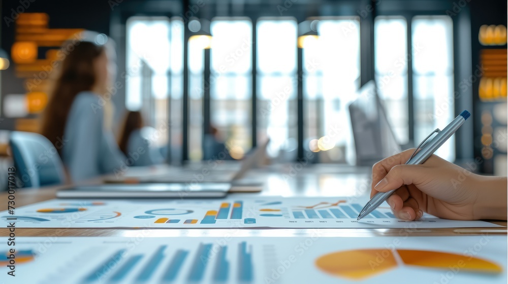 Illustrating HR analysis in companies. Depict key elements such as data ...