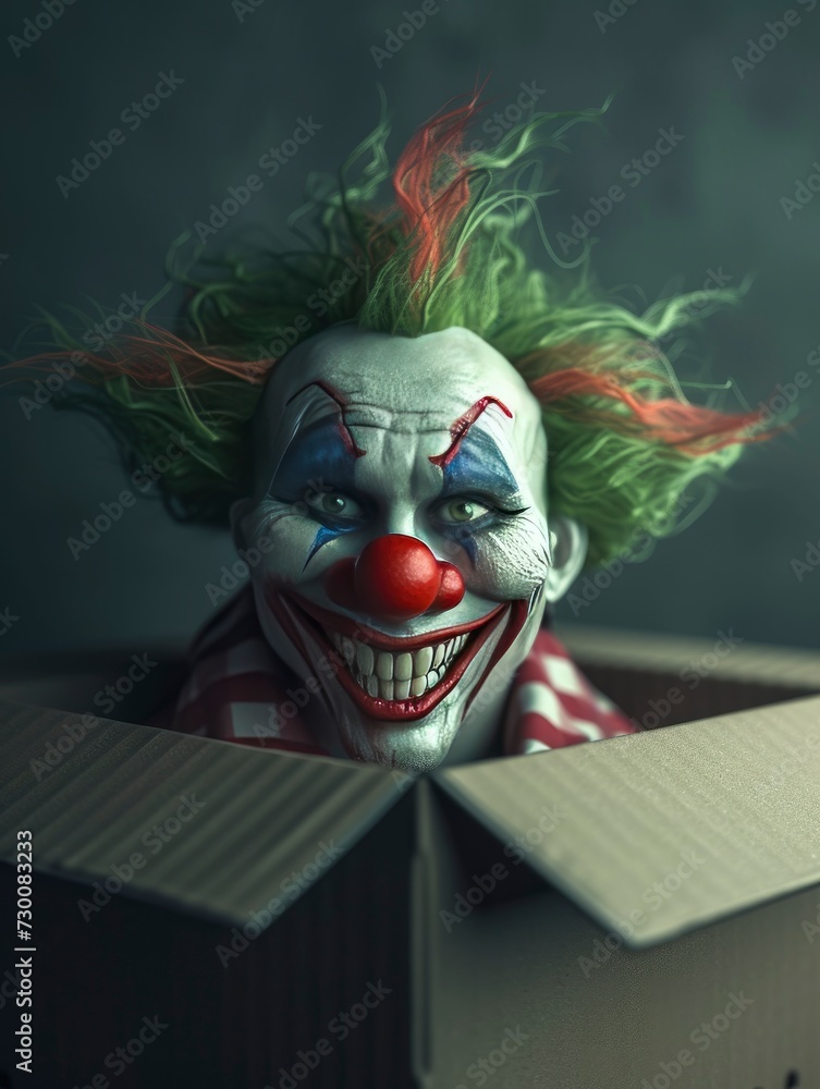 Funny Jack in the box background, realistic, HD, copy space ...