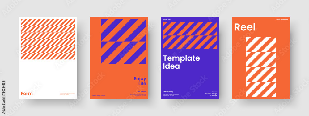 Modern Report Template. Creative Brochure Design. Abstract Business ...