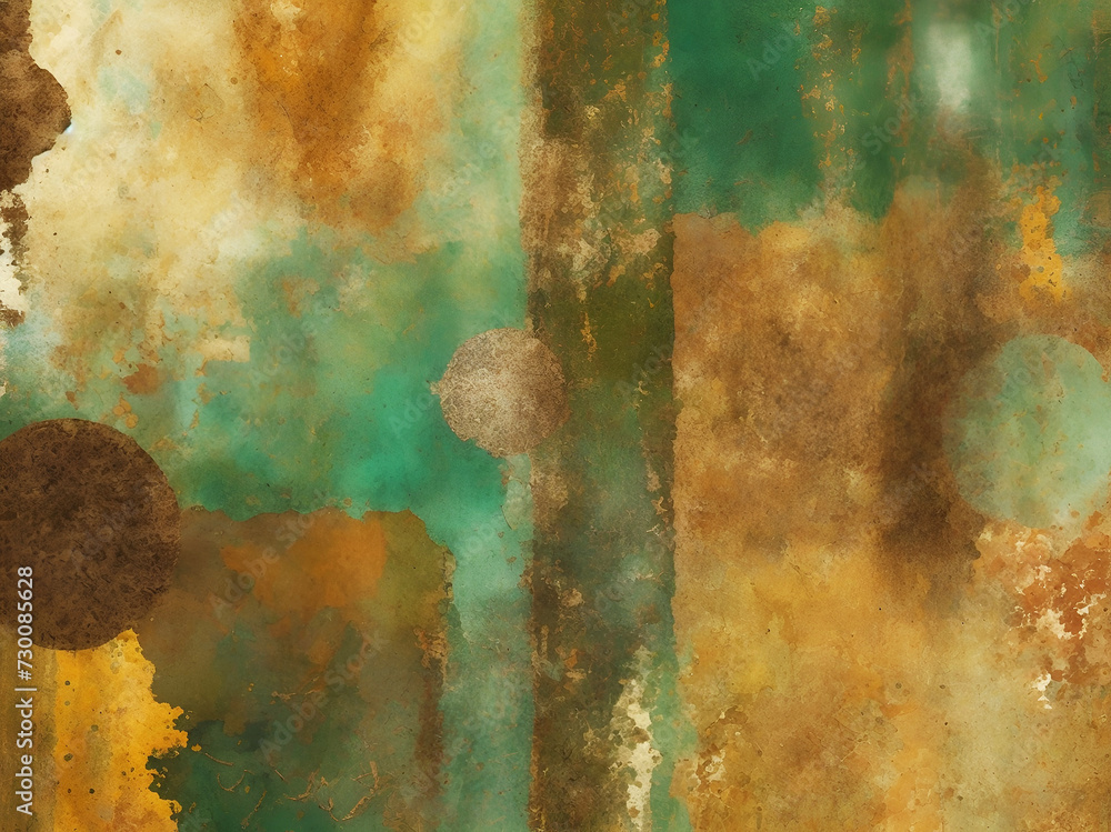 Fondo terroso pintado en tonalidades de los marrones, verdes y ocre ...