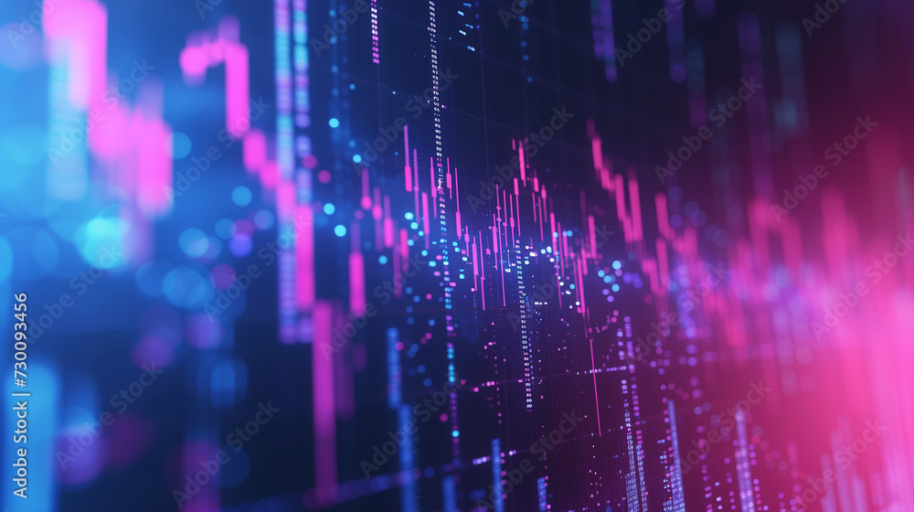 stock market virtual holographic background, Finance Stock Chart ...