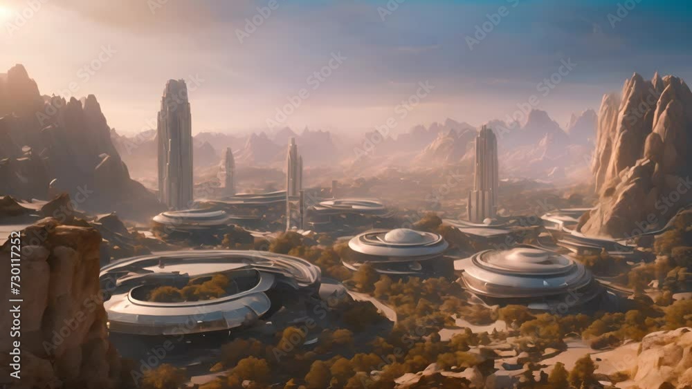 Unique structures combining spherical and conical shapes tower over the ...