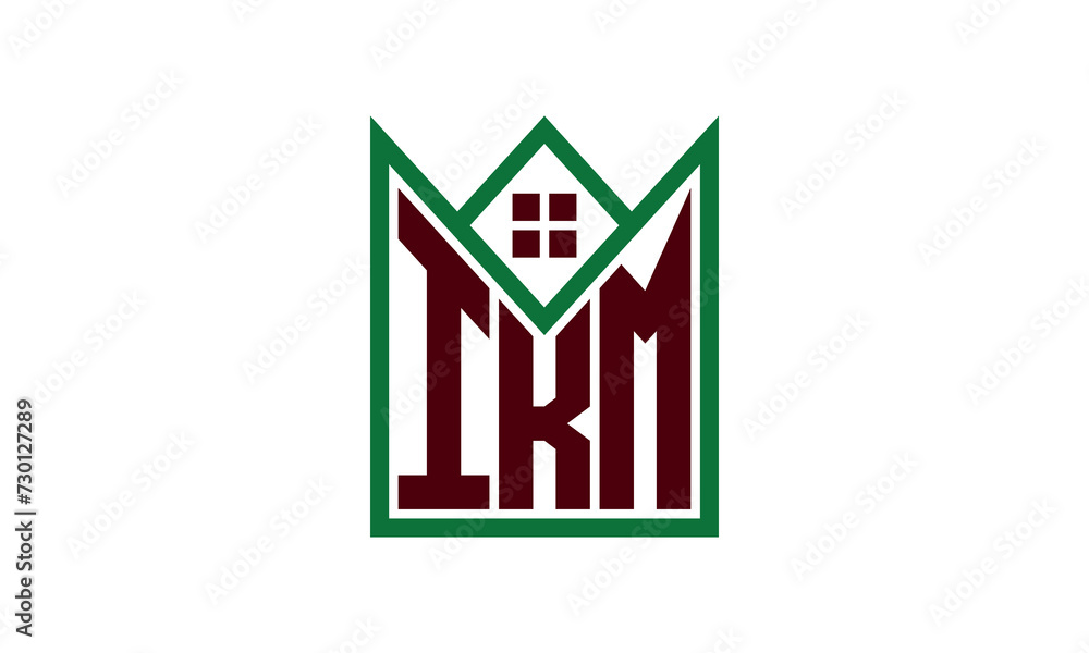 IKM initial letter real estate builders logo design vector ...