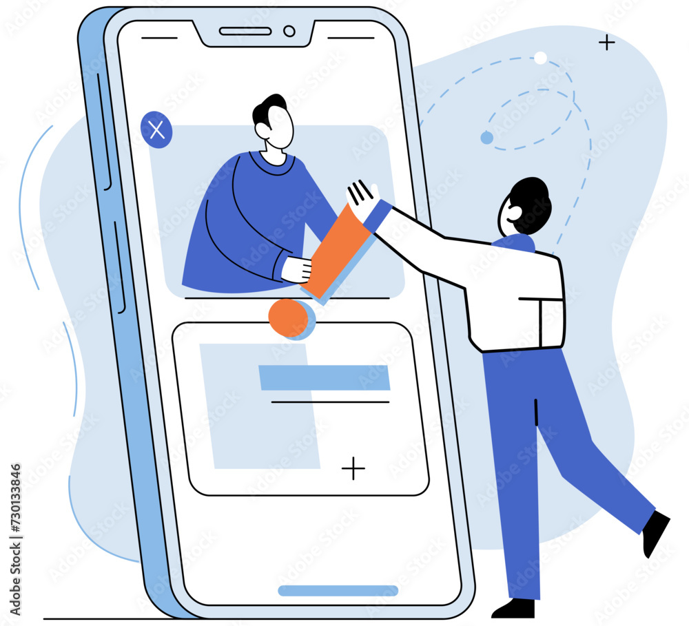 Mobile app marketing vector illustration. Advertising plays vital role ...