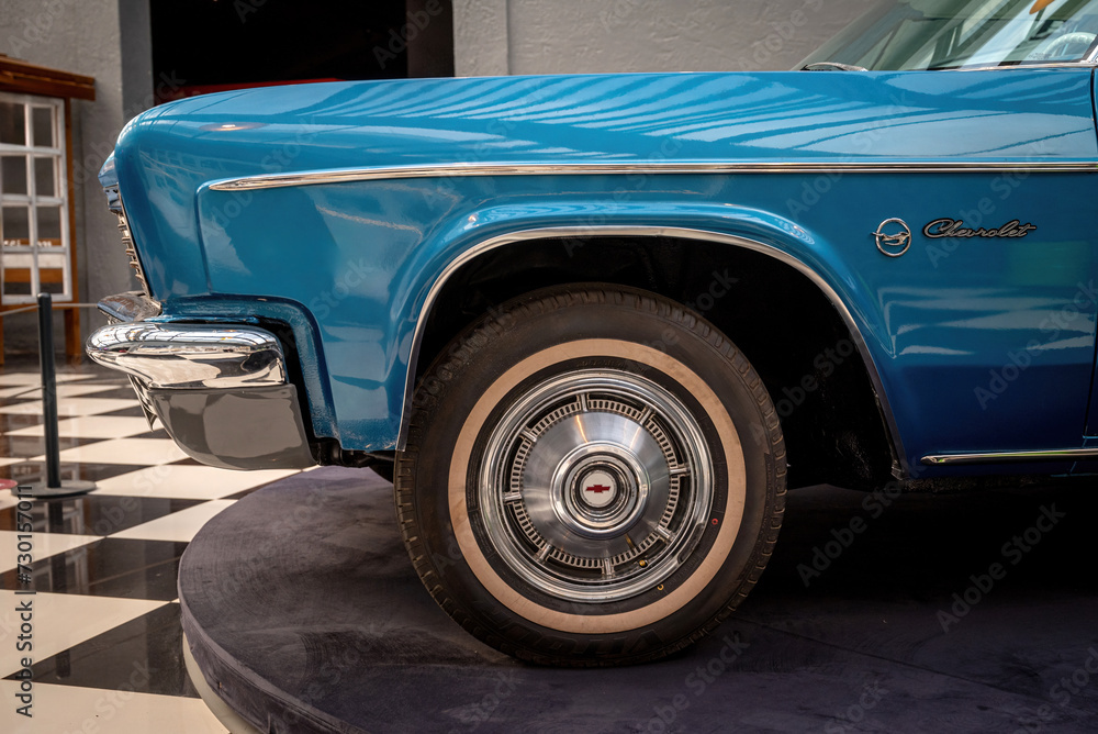 Antalya, Turkey - February 1, 2024: 1966 Chevrolet Impala on display at ...