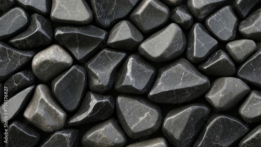 Smooth black pebble texture background with a polished surface and ...