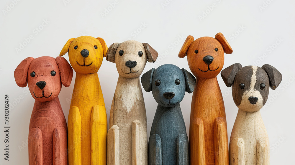 concept of Belonging Inclusion Diversity Equity DEIB, group of dogs or ...