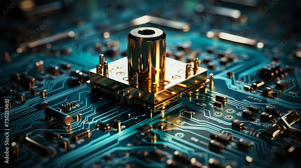The Heart of Technology. A striking representation of a central ...