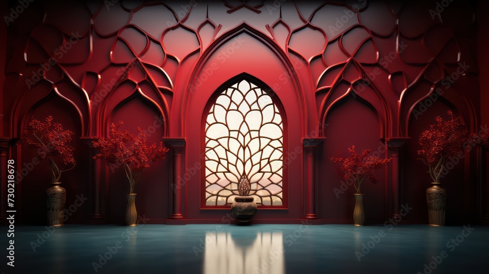 Islamic mosque wall background with islamic pattern Stock Illustration ...