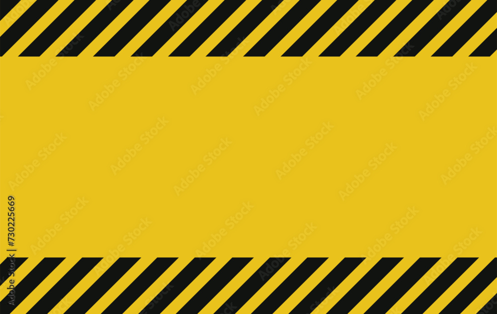 warning sign yellow background vector template Stock Vector | Adobe Stock
