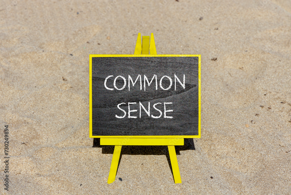 Common sense symbol. Concept words Common sense on beautiful black ...