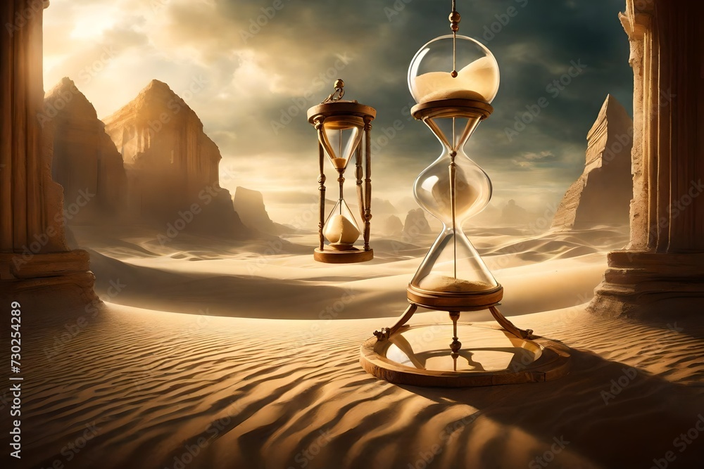 A captivating and mystical depiction of 'Lost in Time,' where An ...