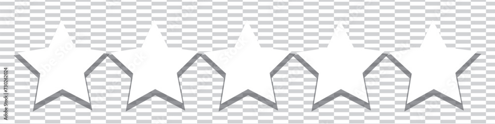 Star icon collection. Star vector icons set with shadow. White stars ...