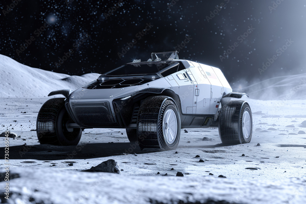 A concept of a futuristic lunar rover vehicle. Showcasing it on the ...