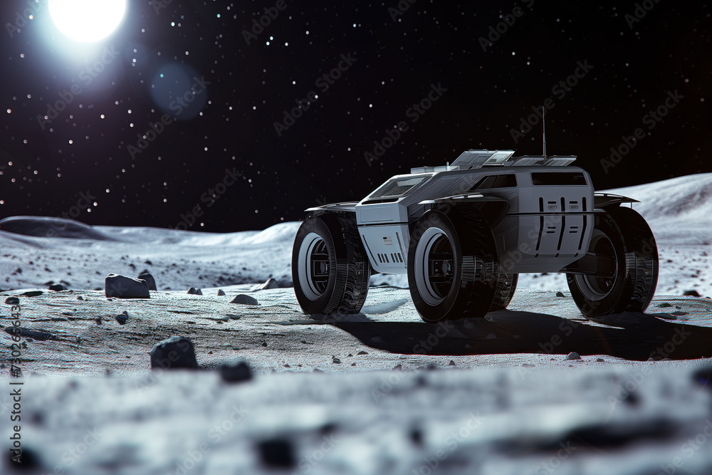 A concept of a futuristic lunar rover vehicle. Showcasing it on the ...