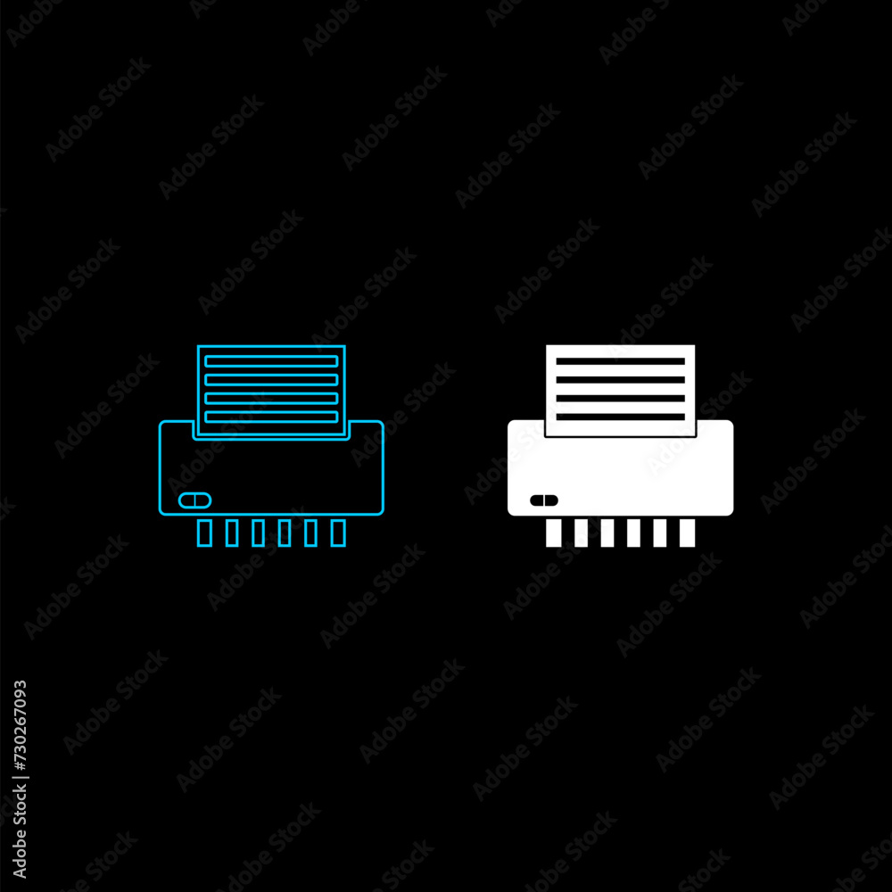 Poster Paper shredder icon thin line outline linear paper shredder ...