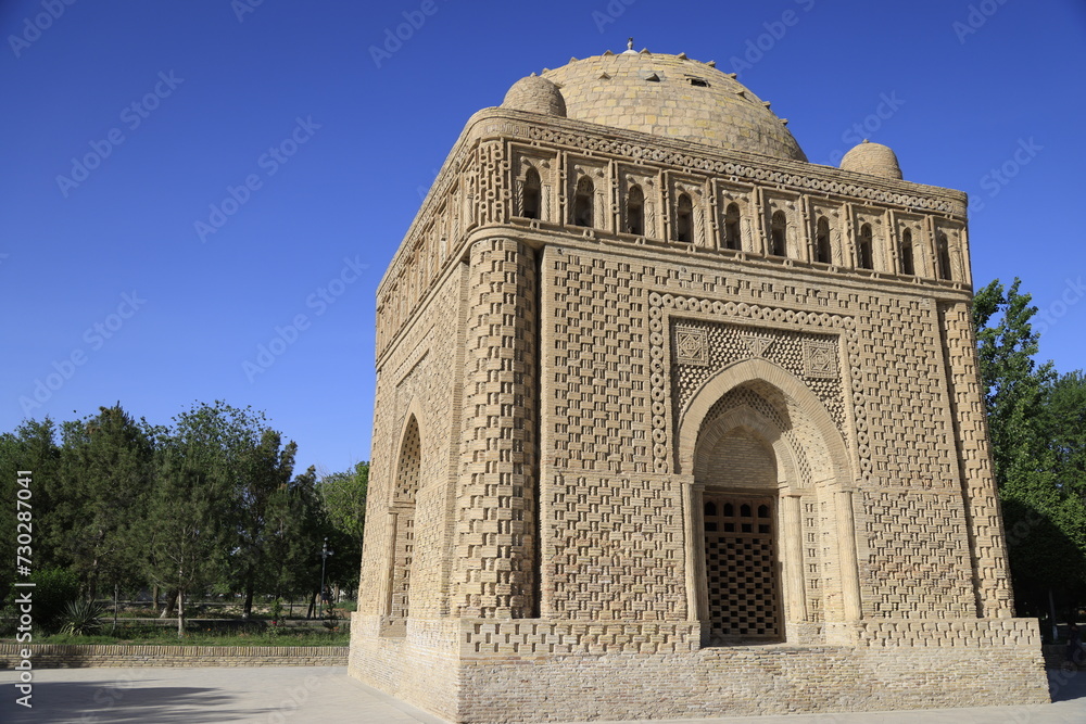 The Mausoleum of Ismail Samani in Bukhara, Uzbekistan Stock Photo ...