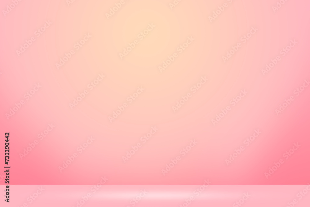 Solid Peachy Pink Color Background. Empty Room Wall for Product Display ...