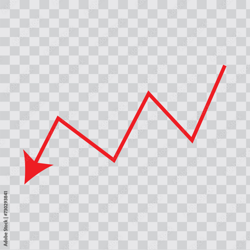 Growing business 3d red arrow with bar chart, Profit arow Vector ...