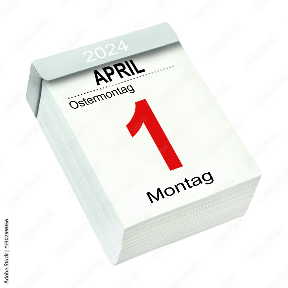 Deutscher Kalender Ostern 1. April 2024 Ostermontag Hintergrund ...