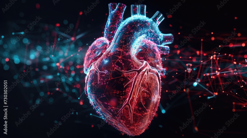 Virtual display showcases 3D model of a heart, addressing heart disease ...