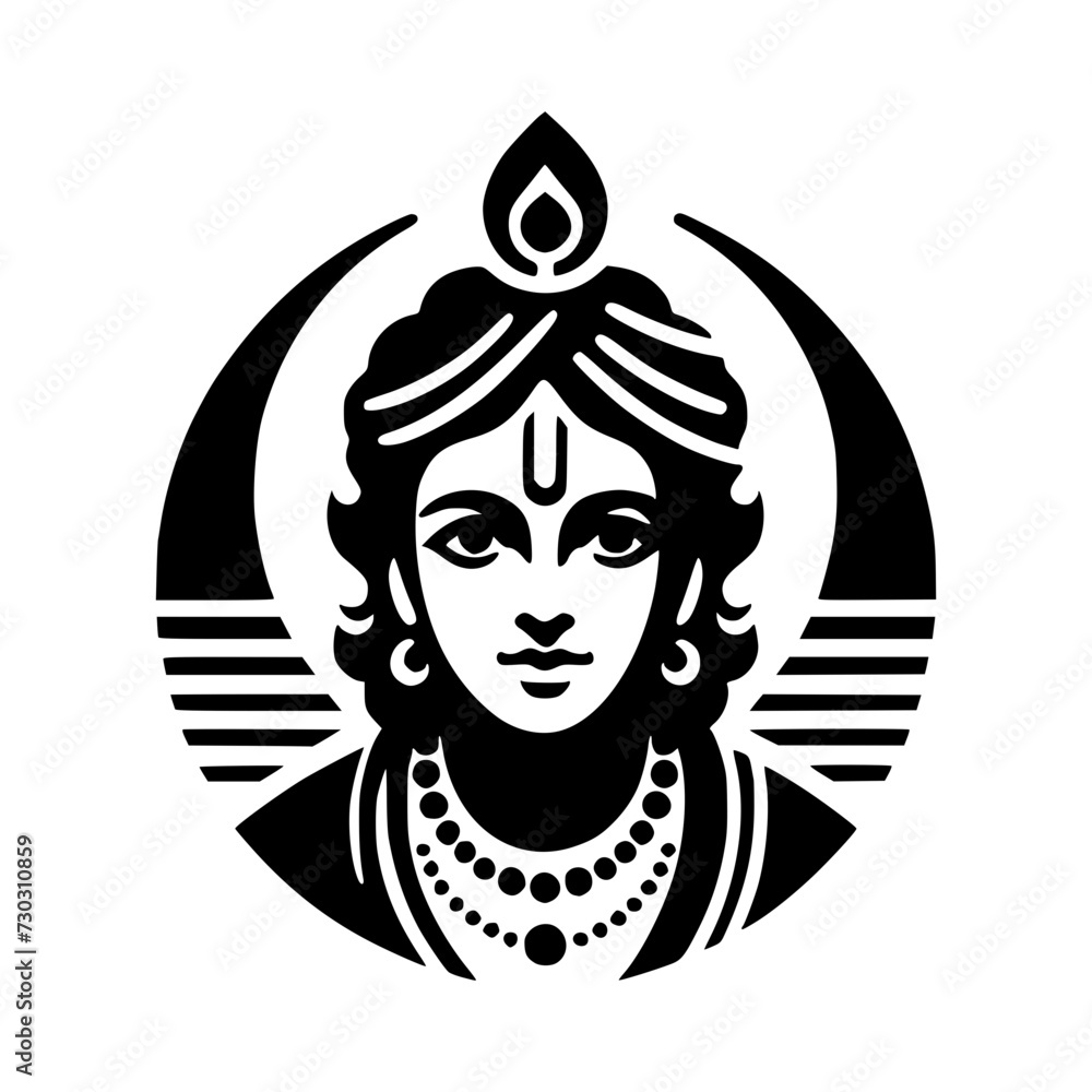 Shri Krishna logo icon Stock Vector | Adobe Stock