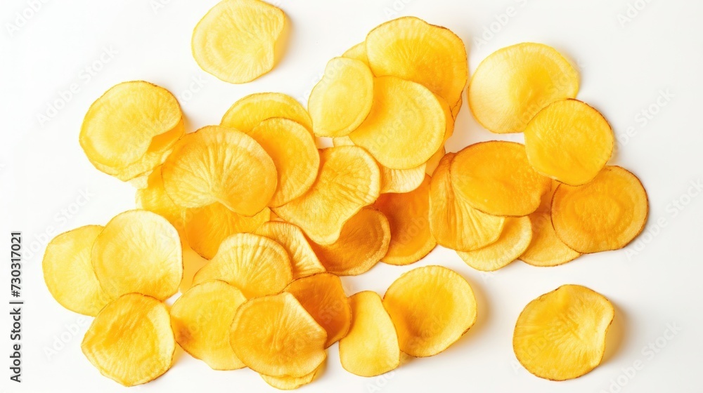 Potato Chips Organic Crinkle Ready to Eat Snack background. Realistic ...