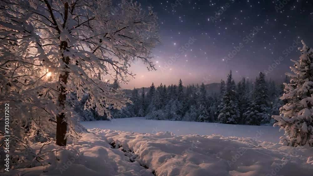 An Abstract Christmas Winter Wonderland Snowing Snowfall Background ...