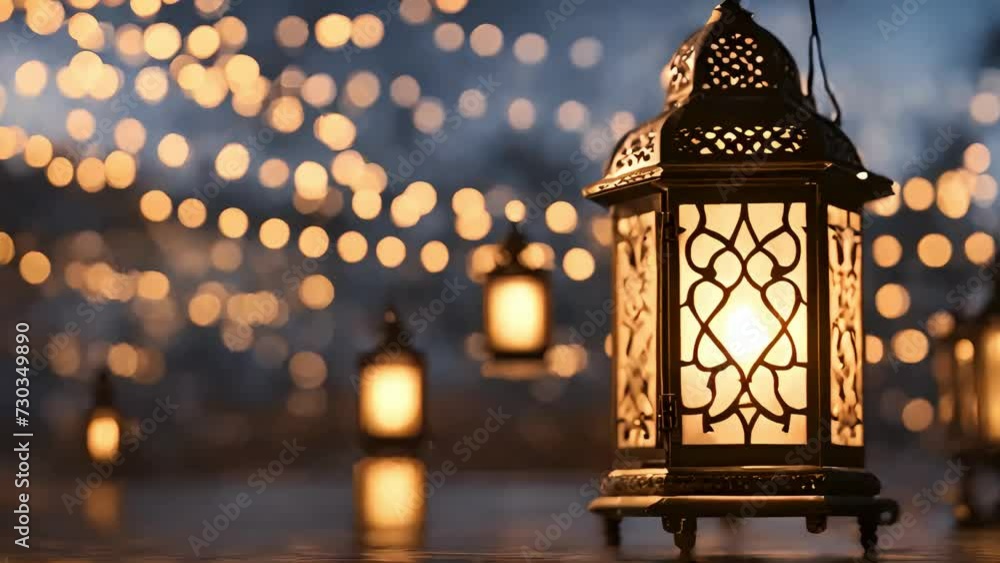 seamless looping overlay 4k virtual video animation, Eid mubarak ...