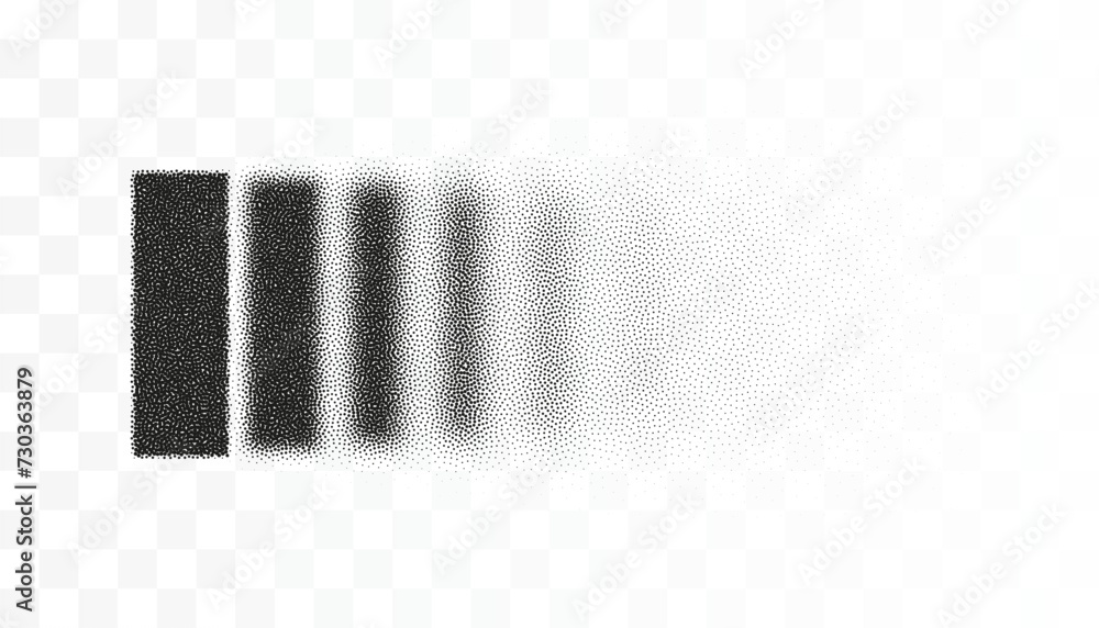 Vanishing, information diffusion, dispersion visualization. Motion ...