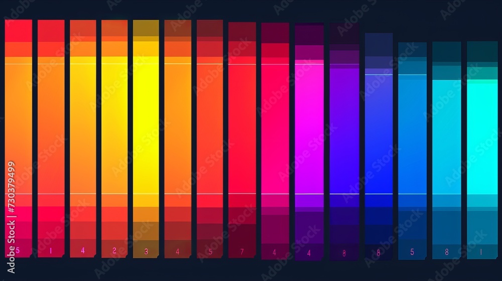 Illustration of a color temperature scale, depicting interior lights in ...