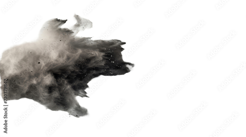 flying debris with dust isolated transparent background. PNG format ...