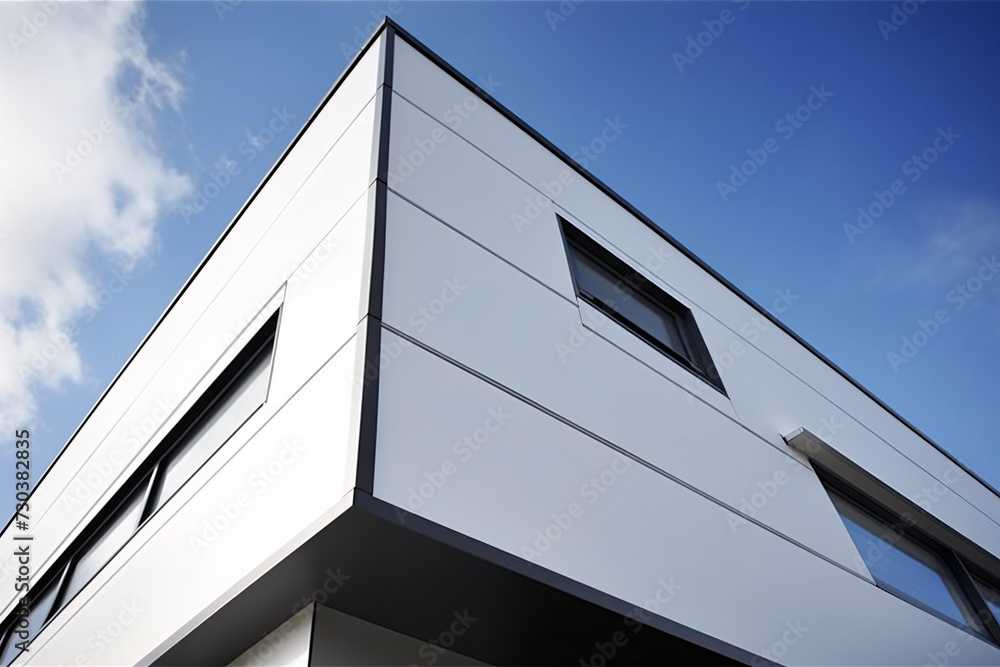 Commercial Building Fascia Logo And Signage Mockup The Exterior Wall Of ...