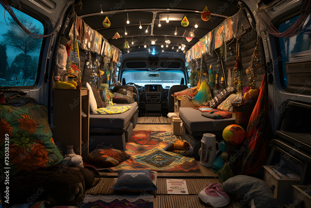 Inside of a cool camper van, camper interior, interior of a camper van ...