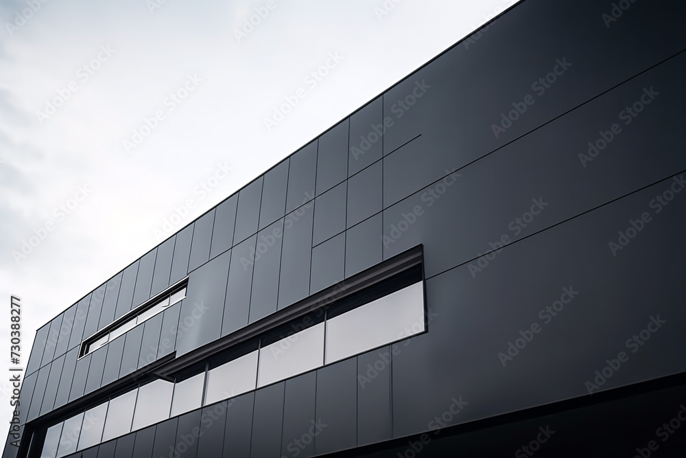 Commercial Building Fascia Logo And Signage Mockup The Exterior Wall Of ...
