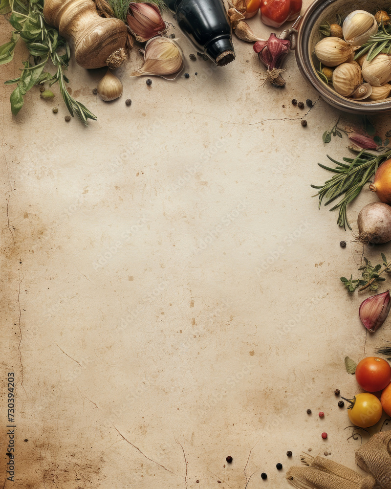 Versatile recipe background with ample copy space. Stage for culinary ...