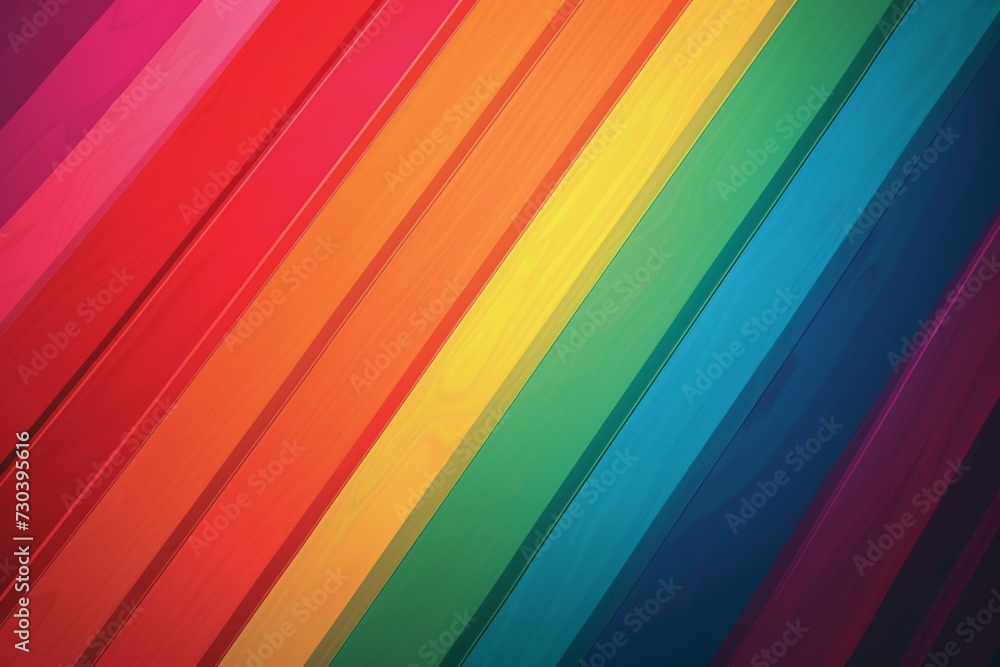 Gradient board plank shelf snippets rainbow multicolored glare shreds ...