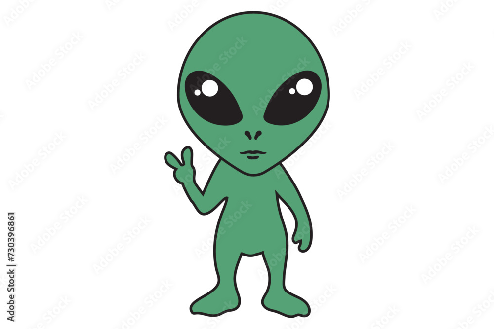 Cute Alien, Alien Face, outer space set, alien bundle, cute alien ...