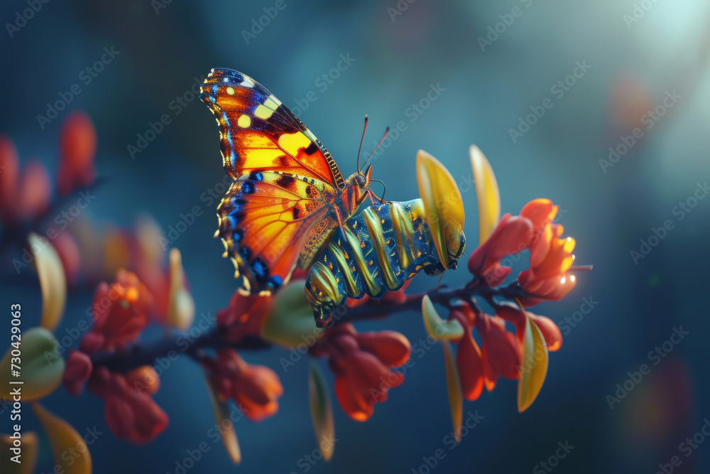 Foto de An animation illustrating the lifecycle of a butterfly, from ...