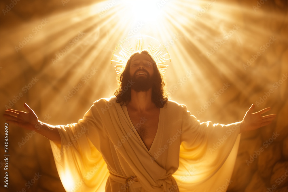 Jesus Christ Lives on Resurrection Sunday, image of the Messiah with ...