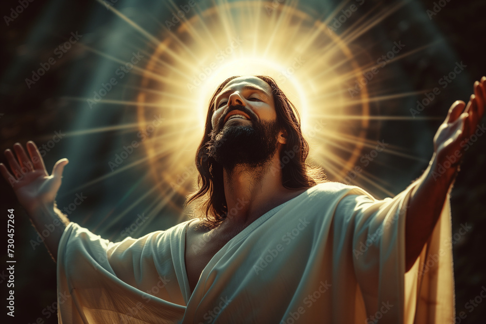 Jesus Christ lives on Resurrection Sunday, the Messiah with open arms ...