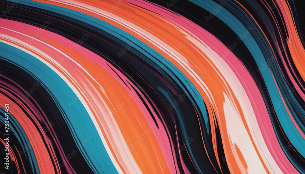 Vibrant VHS style orange pink teal white psychedelic grainy gradient ...