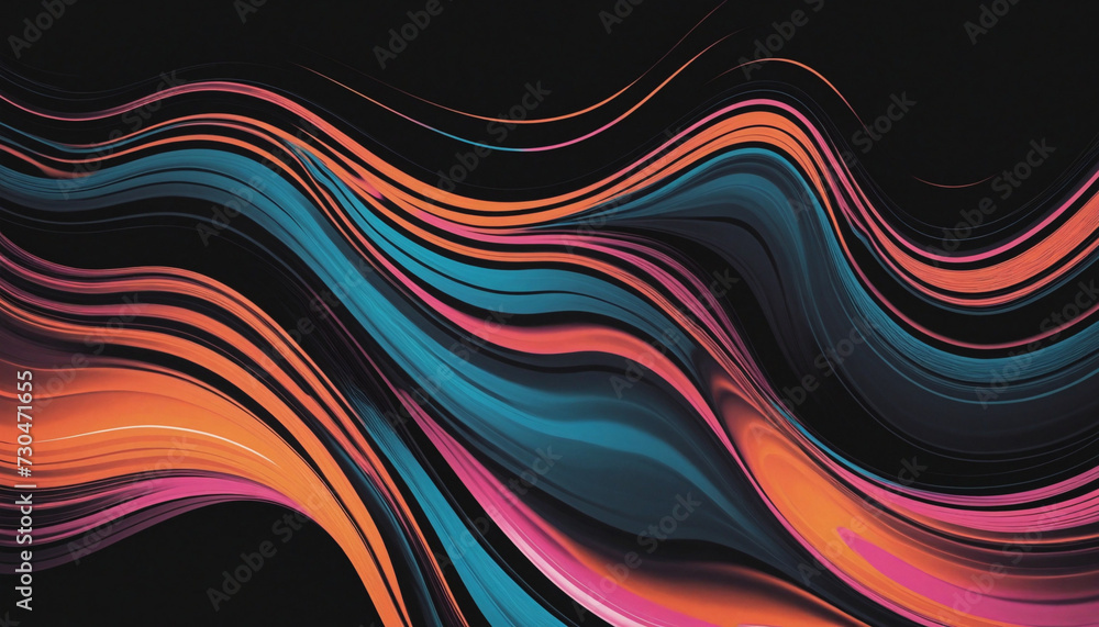 Vibrant VHS style orange pink teal white psychedelic grainy gradient ...