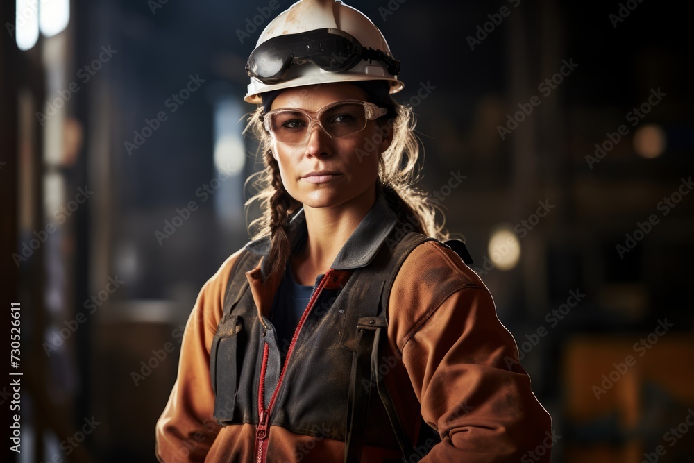 A Glimpse into the Life of a Resilient Female Ironworker at a Busy ...